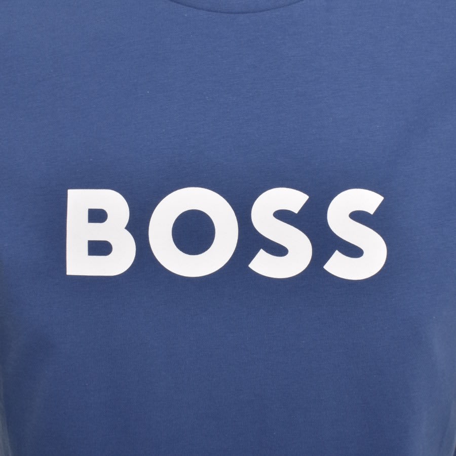 BOSS Logo T Shirt Blue | Mainline Menswear
