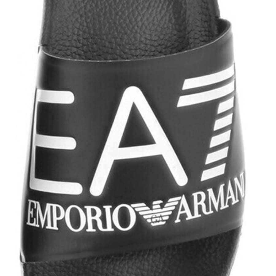 EA7 Emporio Armani Visibility Sliders Black | Mainline Menswear