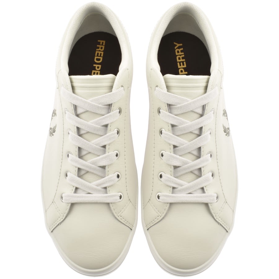 Fred Perry Baseline Leather Trainers Cream | Mainline Menswear United ...