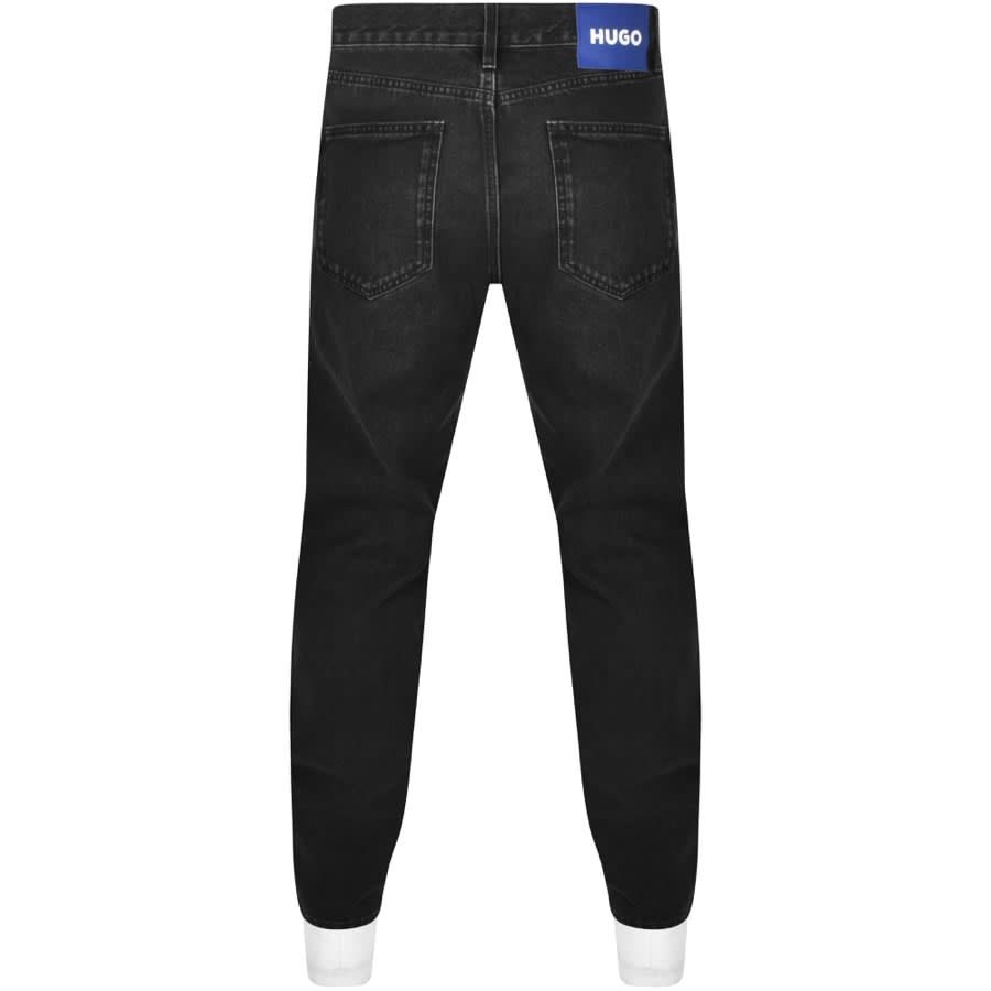 HUGO Blue Jonah Straight Fit Jeans Black | Mainline Menswear