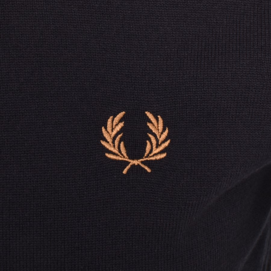 Fred Perry Knitted Polo T Shirt Navy | Mainline Menswear Ireland