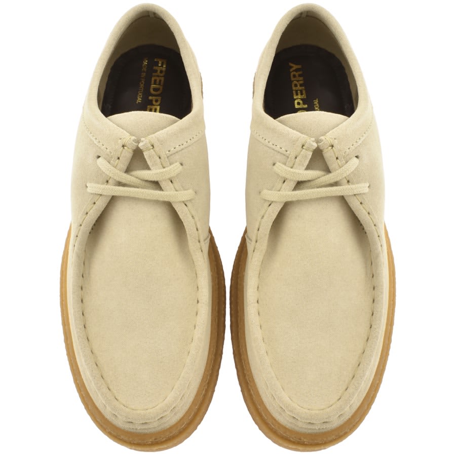 Fred Perry Dawson Low Suede Shoe Oatmeal | Mainline Menswear