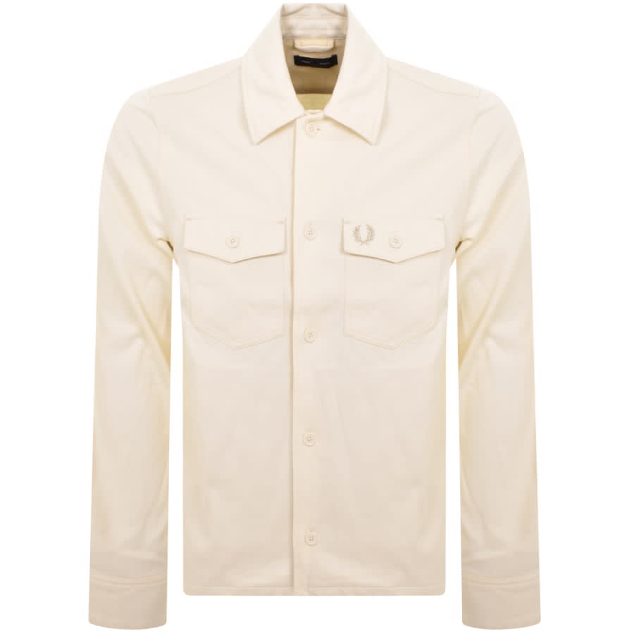 Fred Perry Bedford Corduroy Overshirt Cream | Mainline Menswear