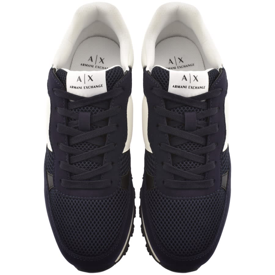 Armani Exchange Logo Trainers Navy | Mainline Menswear