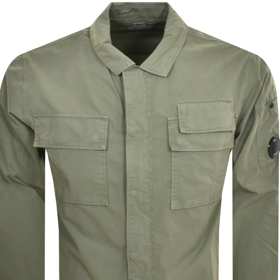 CP Company Gabardine Overshirt Green | Mainline Menswear United States