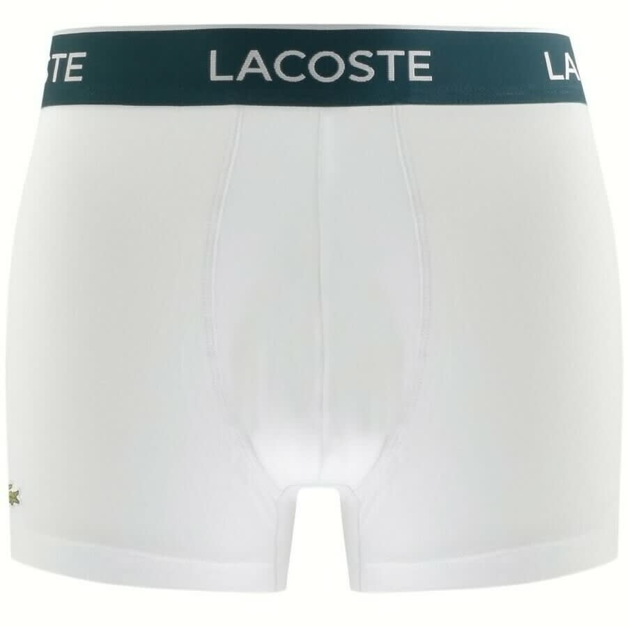 Lacoste Underwear Triple Pack Boxer Trunks White | Mainline Menswear