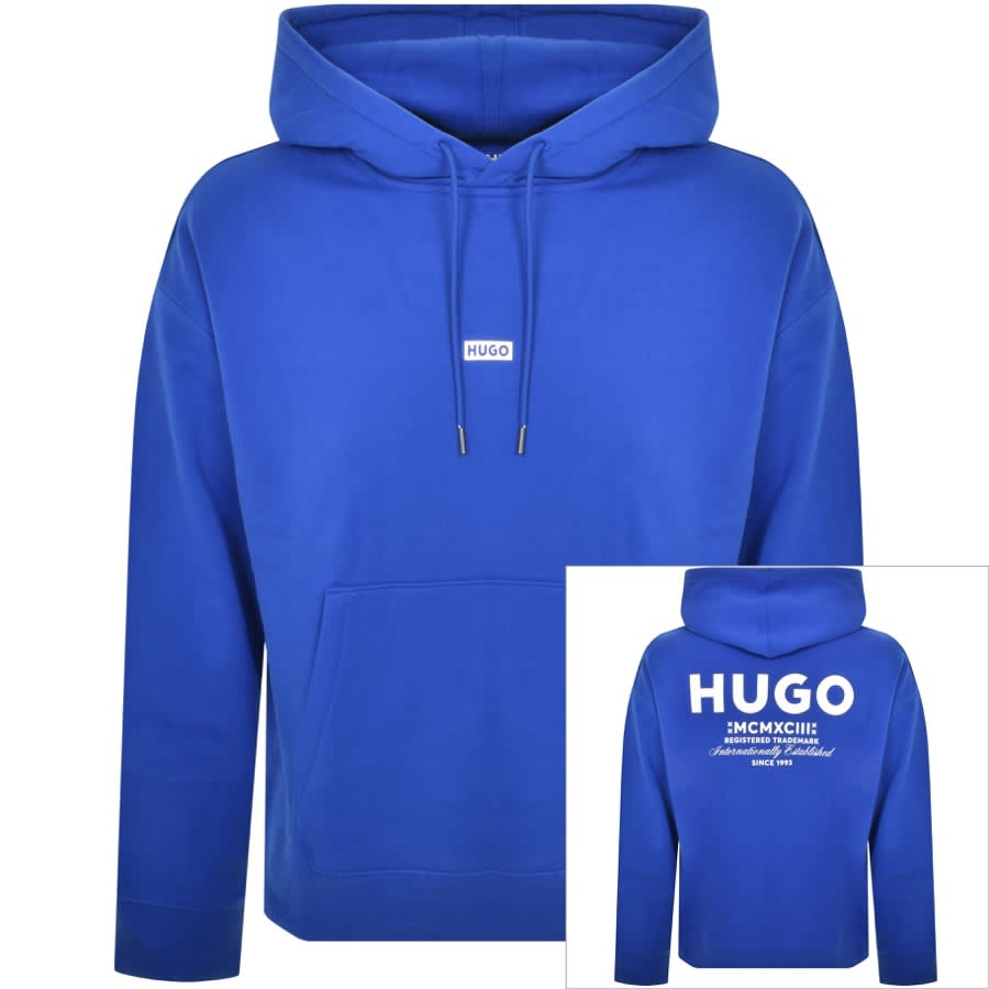 HUGO Blue Nazardo Hoodie Blue | Mainline Menswear