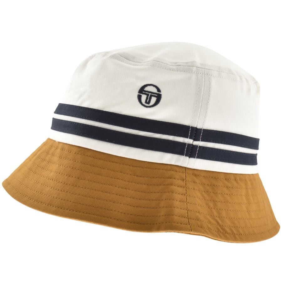 Sergio Tacchini Logo Bucket Hat White | Mainline Menswear