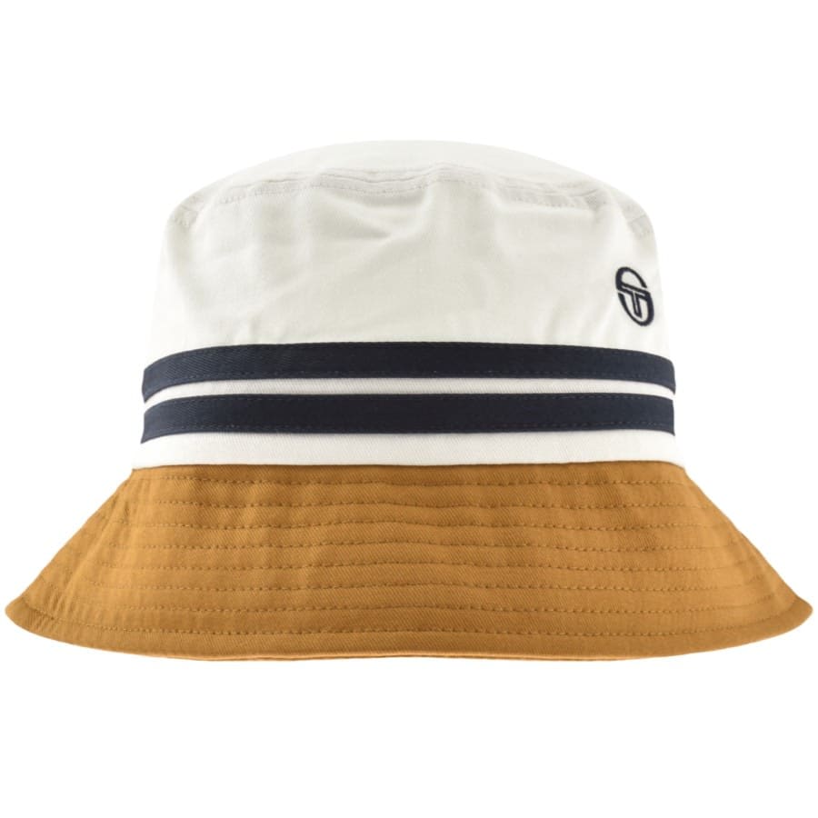 Sergio Tacchini Logo Bucket Hat White | Mainline Menswear