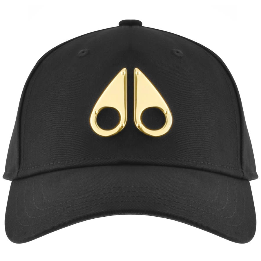 Moose Knuckles Gold Logo Icon Cap Black | Mainline Menswear United States