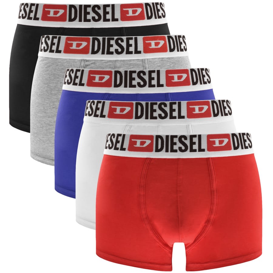 Diesel Underwear Damien 5 Pack Boxer Trunks | Mainline Menswear