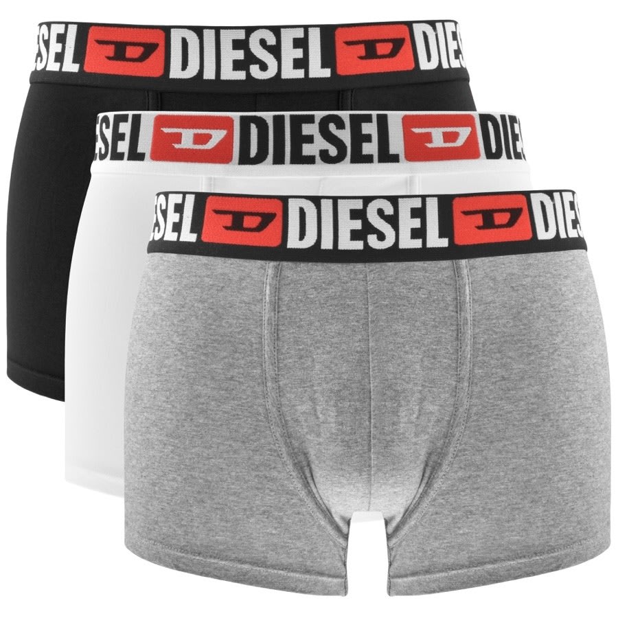 Diesel Underwear Damien 3 Pack Trunks Black | Mainline Menswear United ...