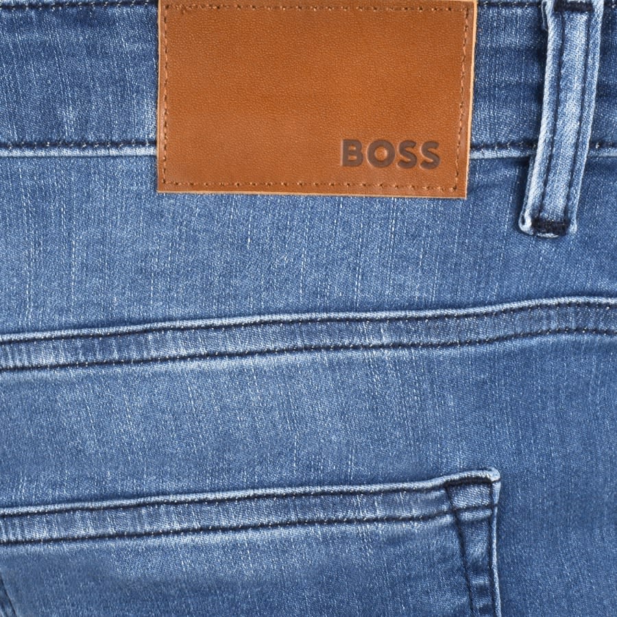 BOSS Delaware Slim Denim Shorts Blue | Mainline Menswear United States