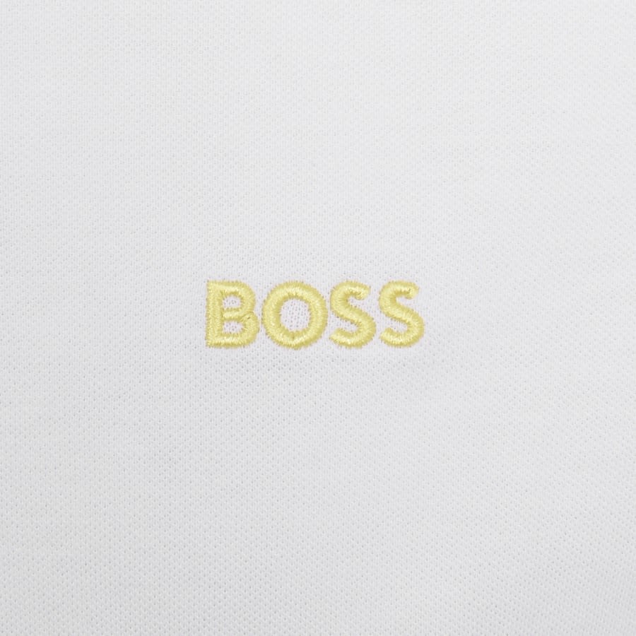BOSS Ocean Detailed Polo T Shirt White | Mainline Menswear Australia
