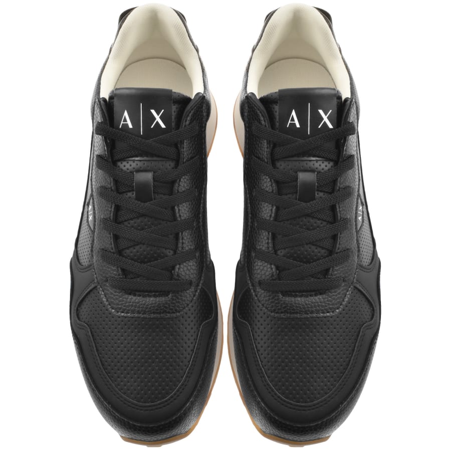 Armani Exchange Logo Trainers Black | Mainline Menswear United States