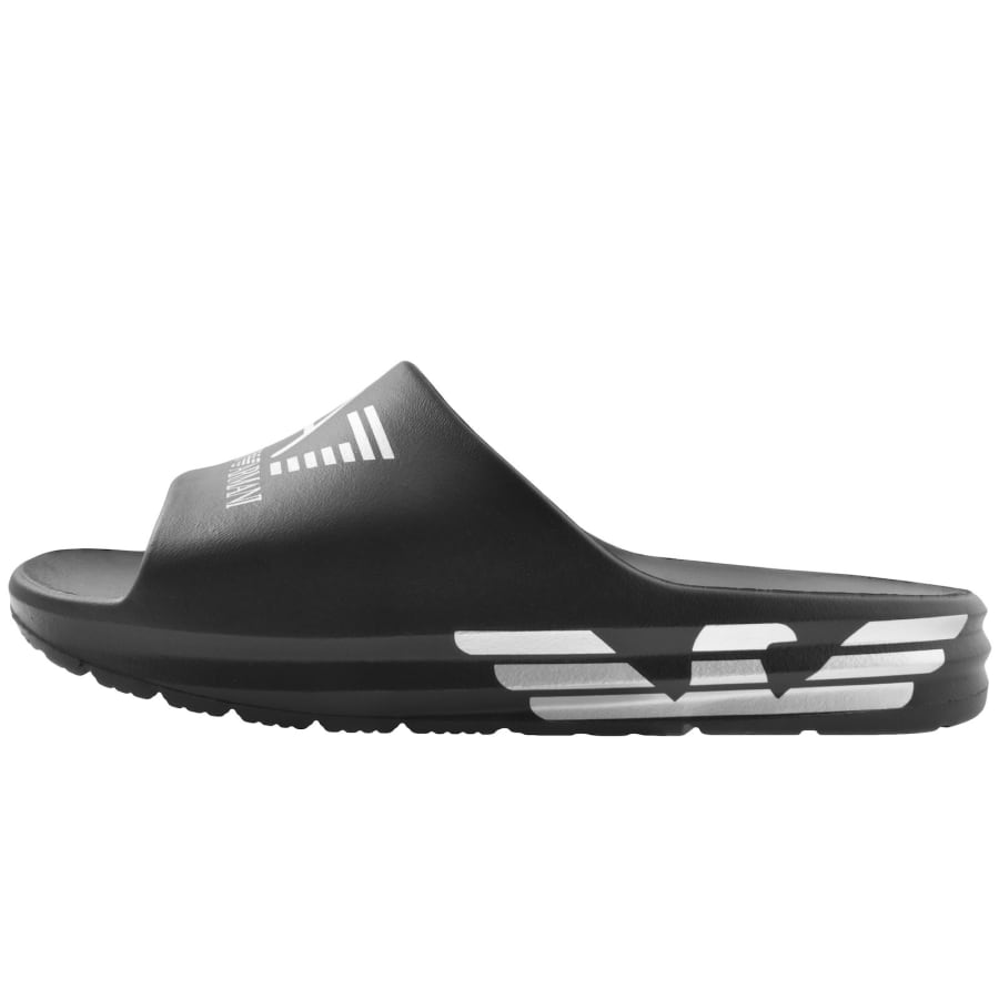 EA7 Emporio Armani Beach Sliders Black | Mainline Menswear