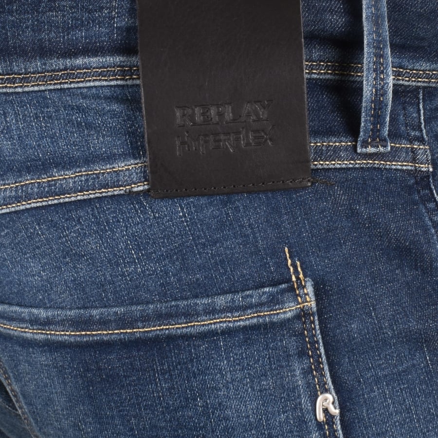 Replay Anbass Hyperflex Jeans Mid Wash Blue | Mainline Menswear United ...