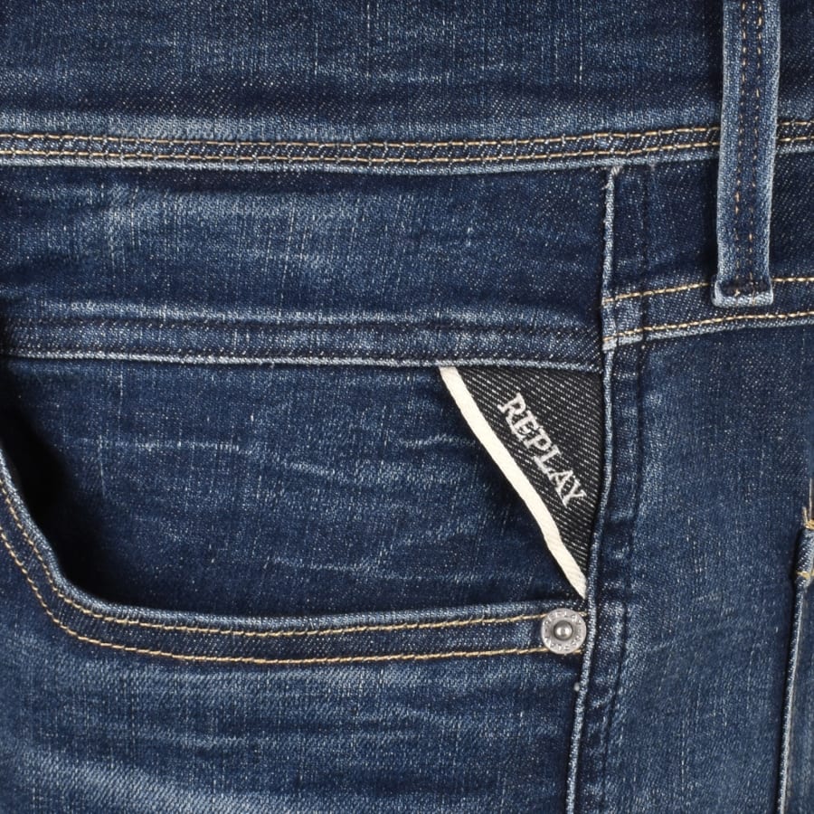 Replay Anbass Hyperflex Slim Fit Jeans Mid Wash Bl | Mainline Menswear