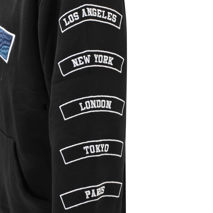 True Religion Relaxed Tab Hoodie Black | Mainline Menswear