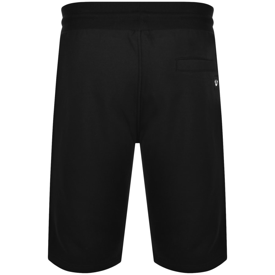 True Religion Arched Tab Shorts Black | Mainline Menswear