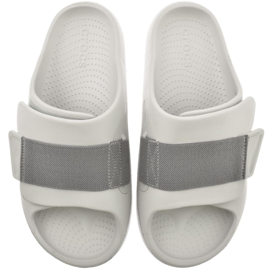Crocs Mellow Luxe Recovery Sliders Grey | Mainline Menswear United States