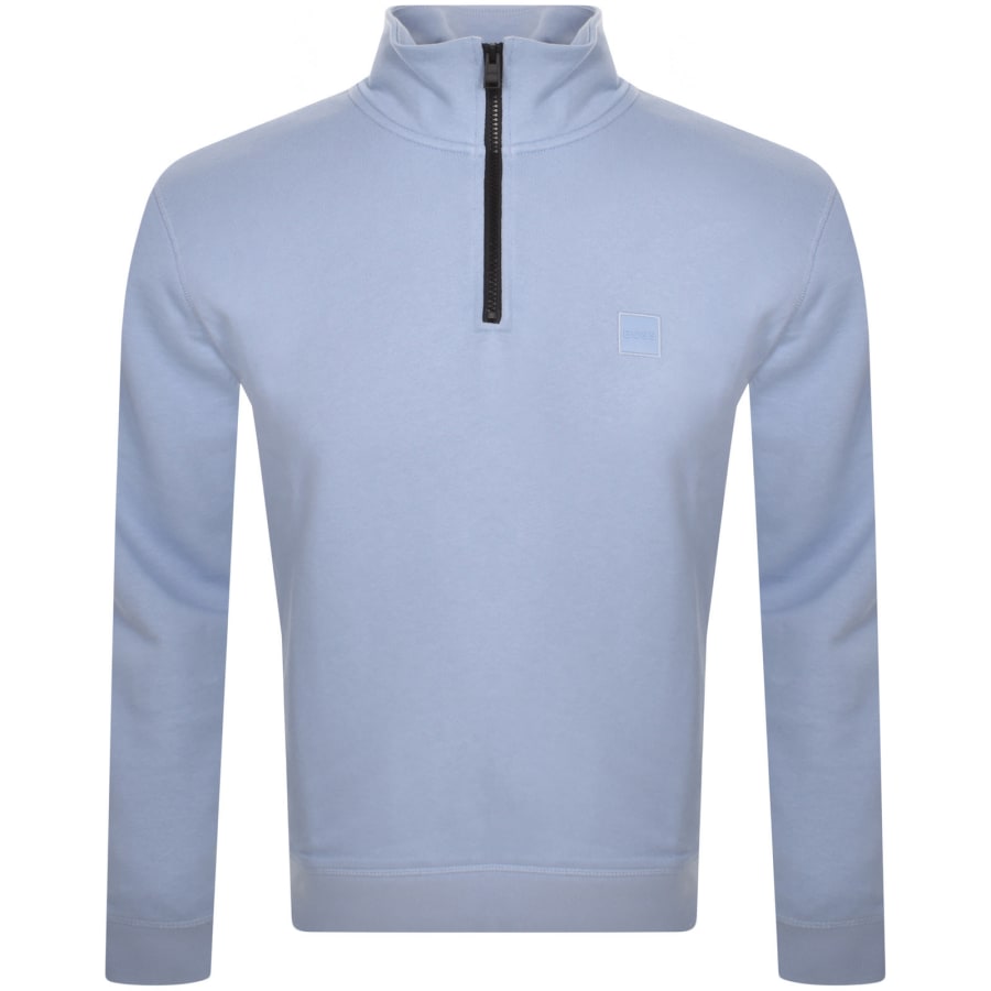 BOSS Zetrust Half Zip Sweatshirt Blue | Mainline Menswear United States
