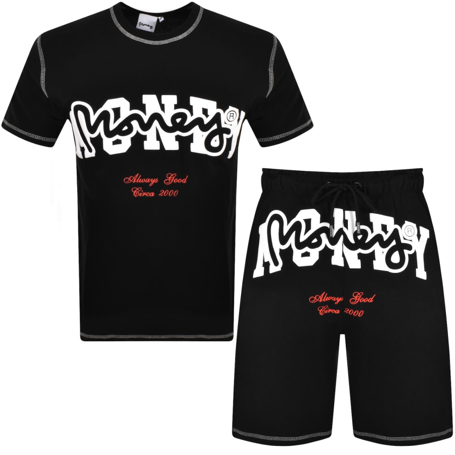 Money Lounge Shorts Tracksuit Black | Mainline Menswear
