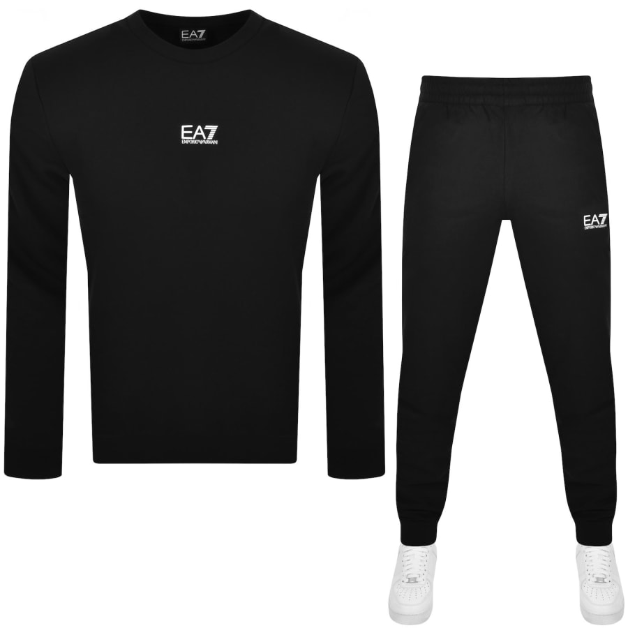 EA7 Emporio Armani Logo Tracksuit Black | Mainline Menswear