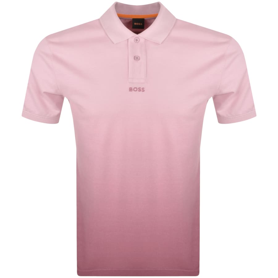 BOSS Pre Gradient Polo T Shirt Pink | Mainline Menswear