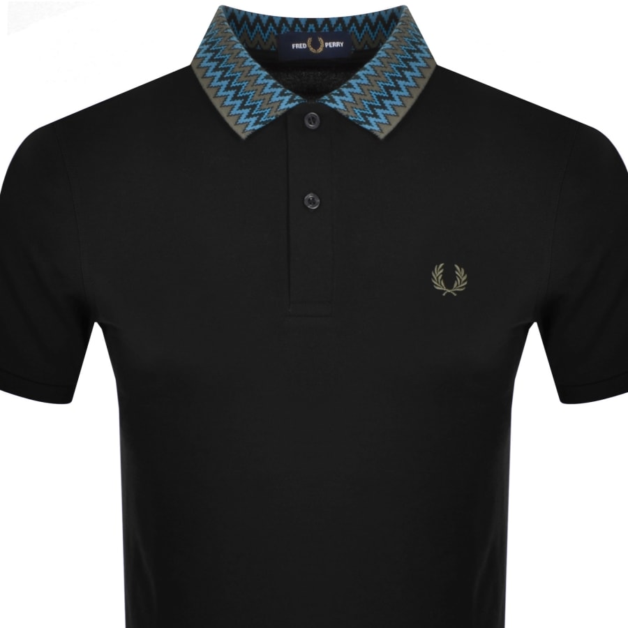 Fred Perry Plain Polo T Shirt Black | Mainline Menswear Ireland