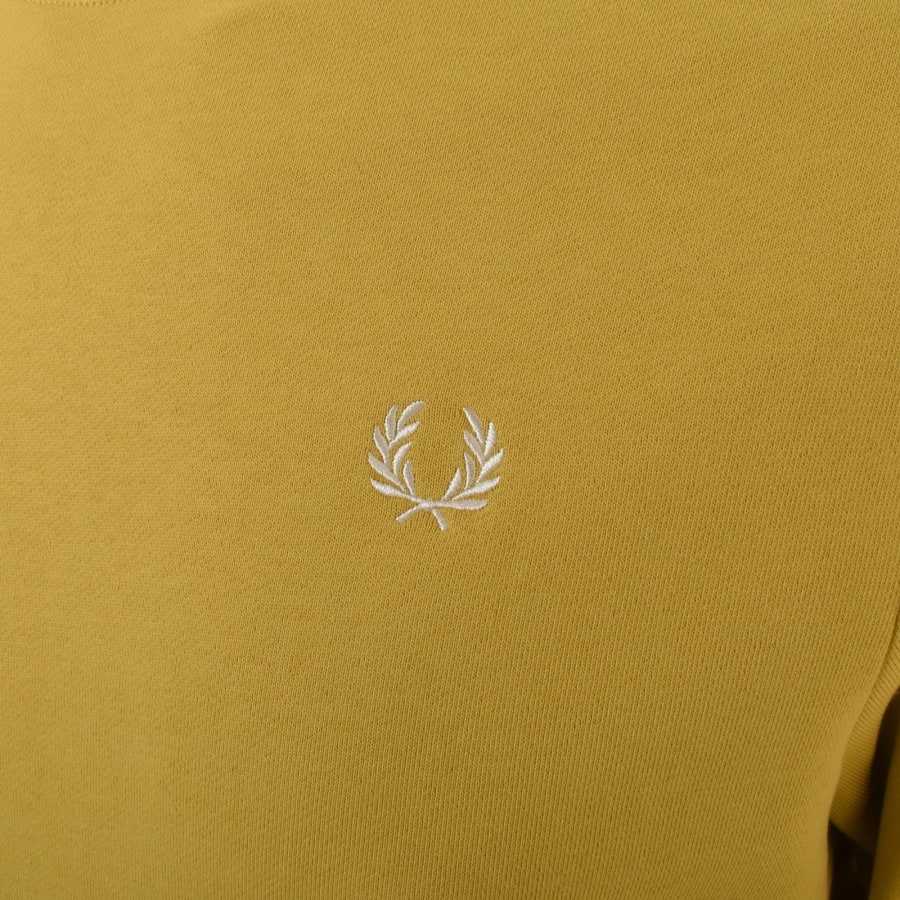 Fred Perry Crew Neck Sweatshirt Yellow | Mainline Menswear