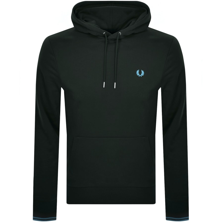Fred Perry Tipped Logo Hoodie Green | Mainline Menswear