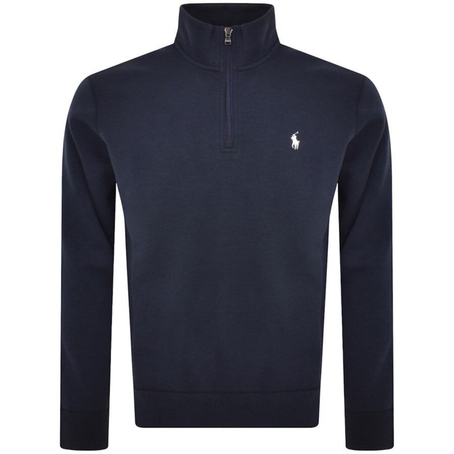 Ralph Lauren Quarter Zip Sweatshirt Navy | Mainline Menswear