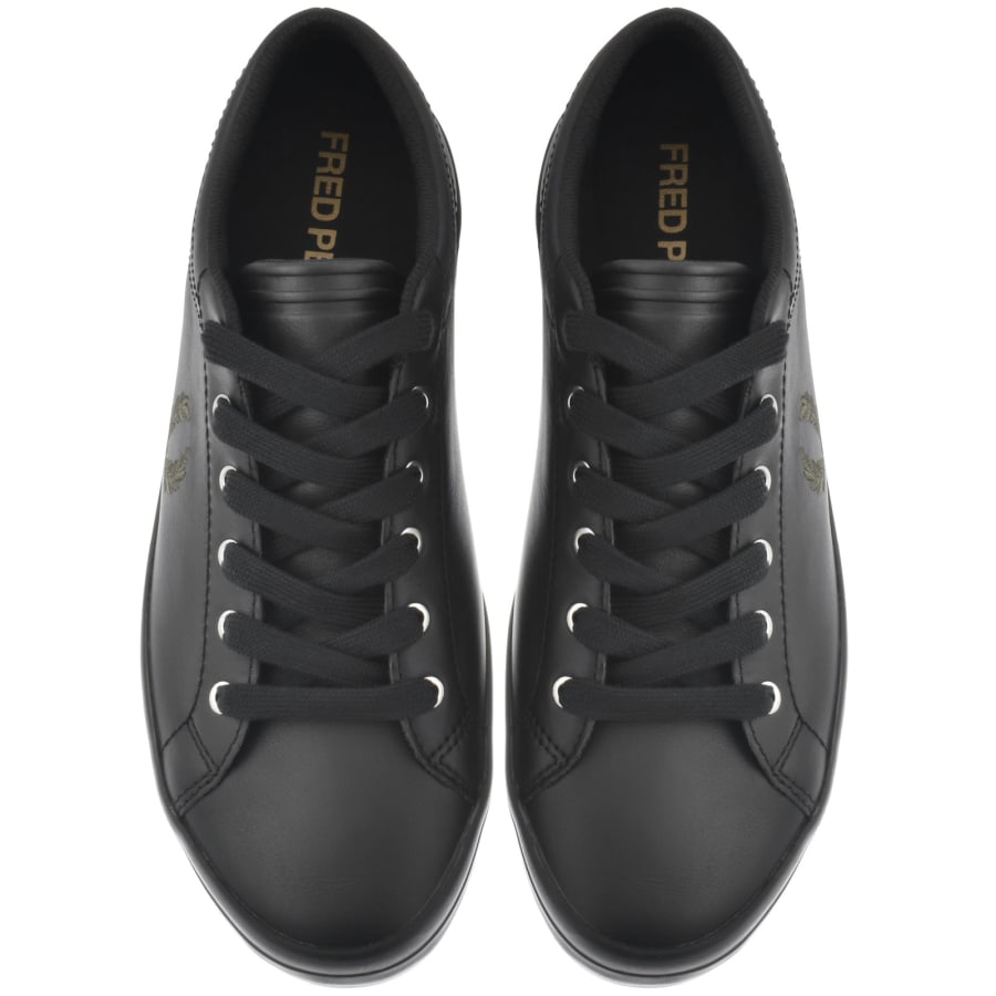 Fred Perry Baseline Leather Trainers Black | Mainline Menswear United ...