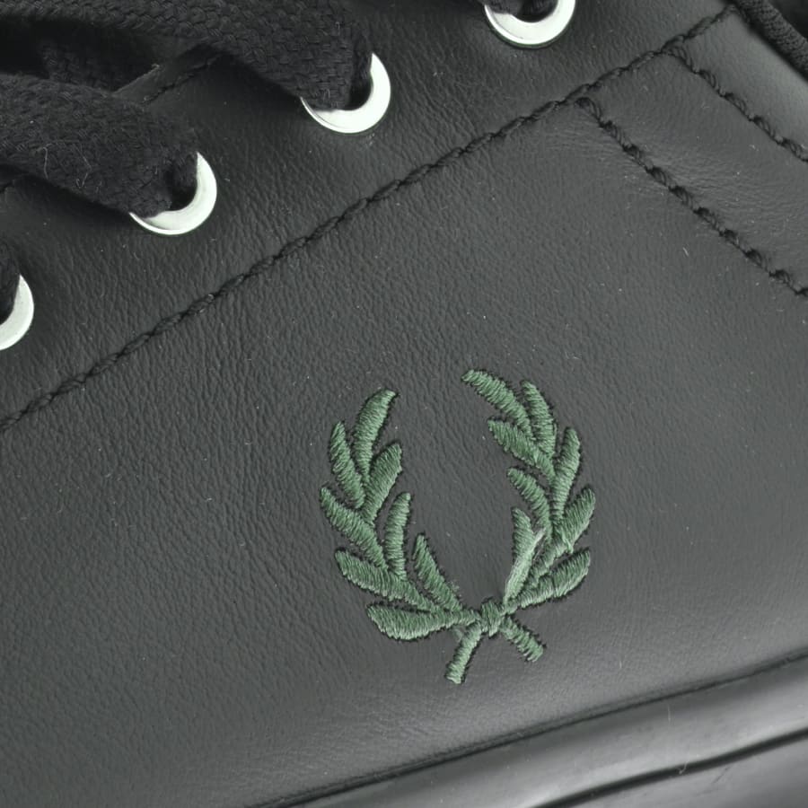 Fred Perry Baseline Leather Trainers Black | Mainline Menswear United ...