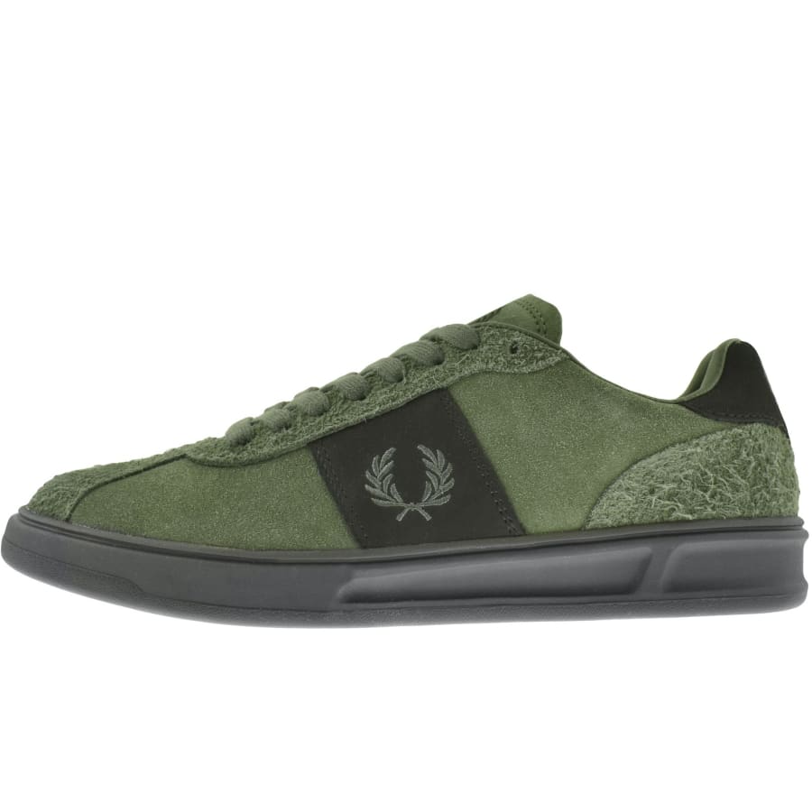 Fred Perry B4 Suede Trainers Green | Mainline Menswear