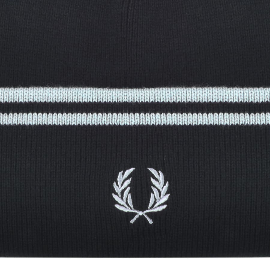 Fred Perry Twin Tipped Ribbed Beanie Hat Navy | Mainline Menswear