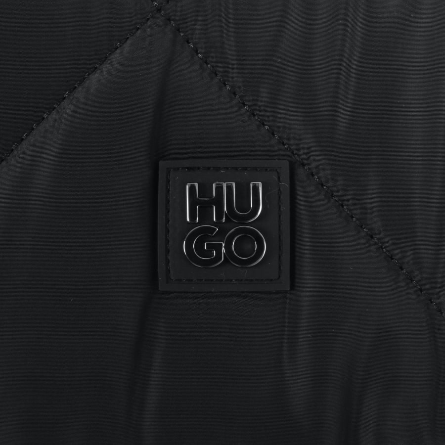 HUGO Sybon Mixed Material Jacket Black | Mainline Menswear