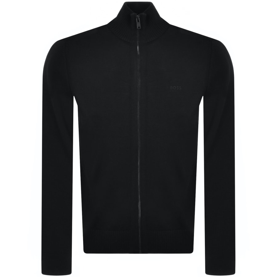 BOSS Avac Knit Full Zip Jumper Black | Mainline Menswear