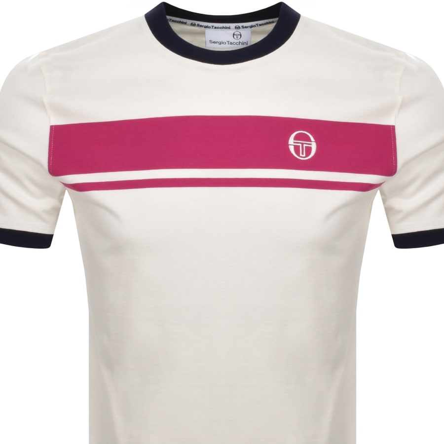 Sergio Tacchini Logo T Shirt Cream | Mainline Menswear