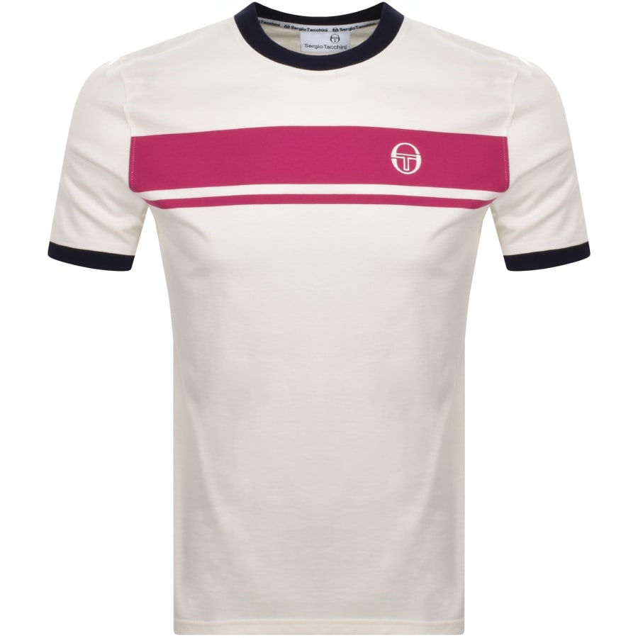 Sergio Tacchini Logo T Shirt Cream | Mainline Menswear