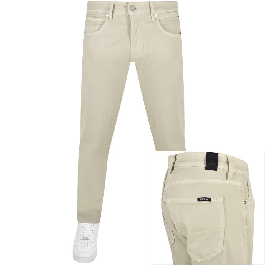 Replay Premium Soft Hand Feel Jeans Grey | Mainline Menswear