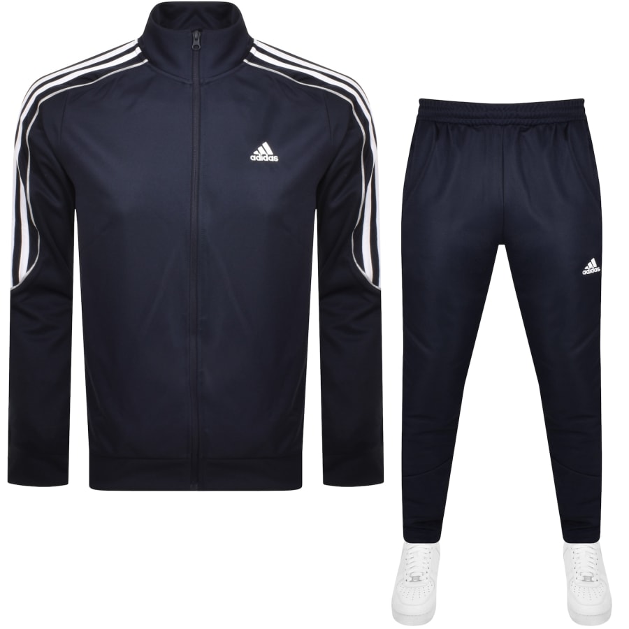 adidas 3 Stripes Tracksuit Navy | Mainline Menswear